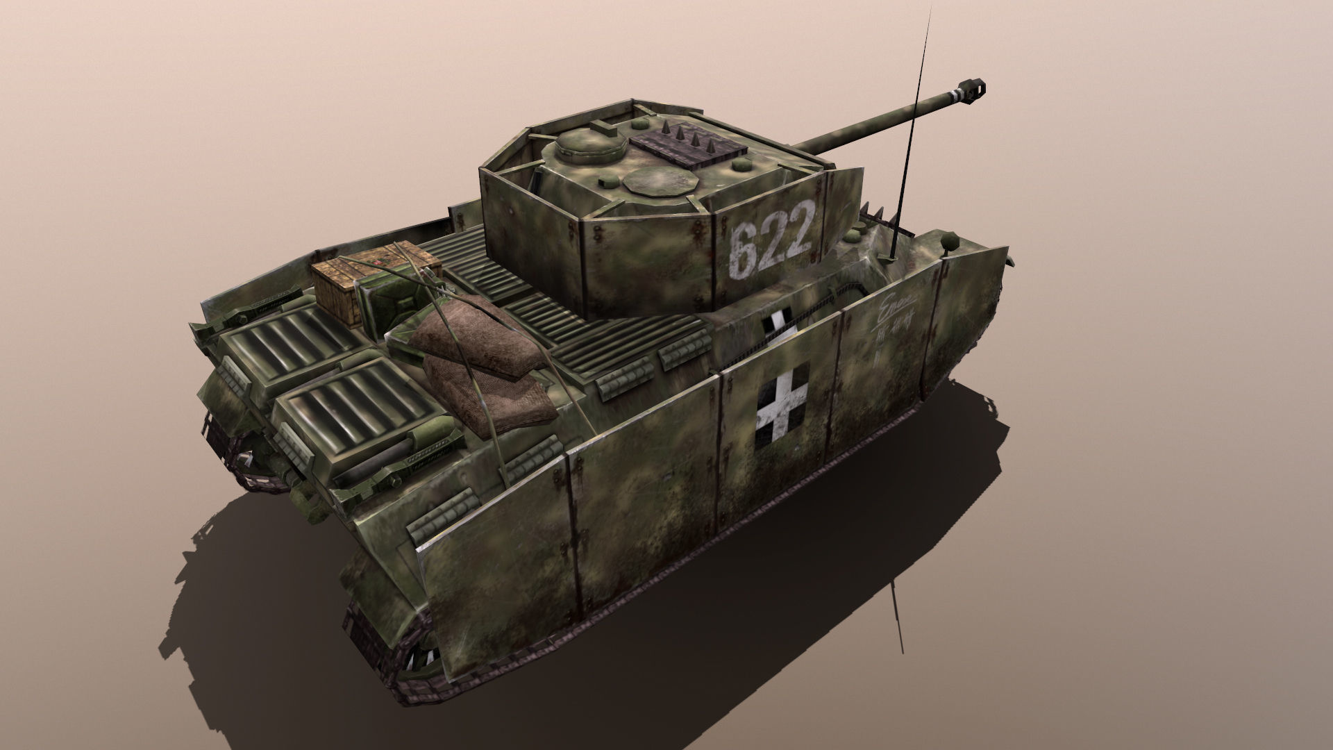 3D model 44M Tas Hungarian Heavy Tank VR / AR / low-poly | CGTrader
