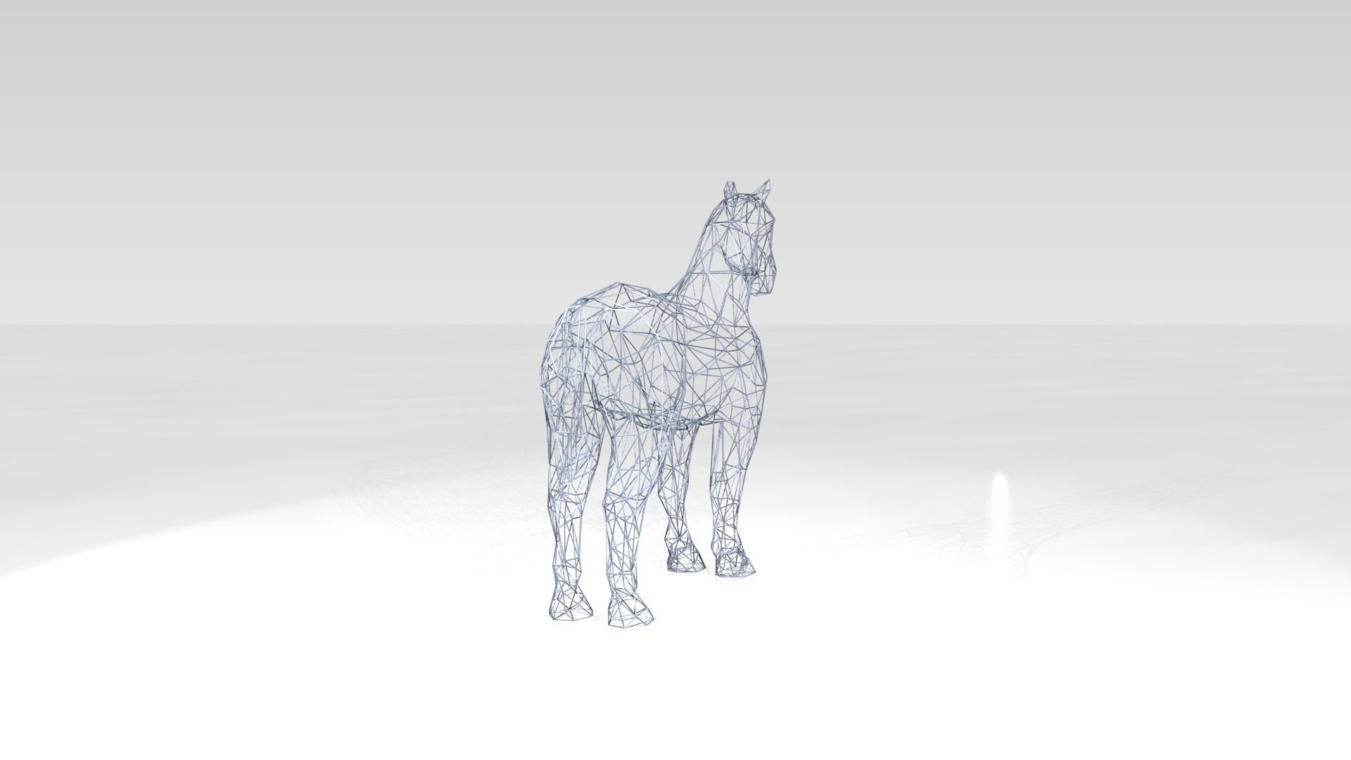 Horse Wireframe 3D model | CGTrader