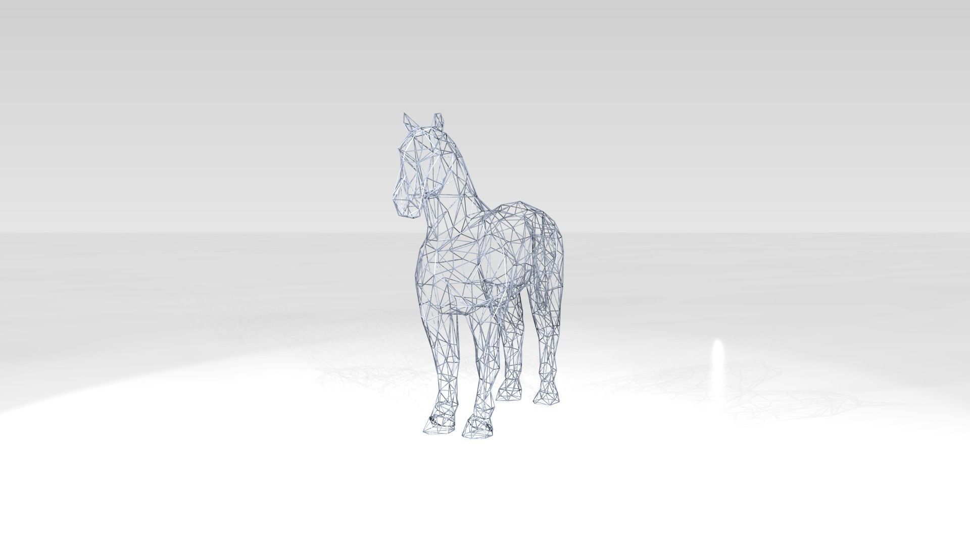 Horse Wireframe 3D model | CGTrader