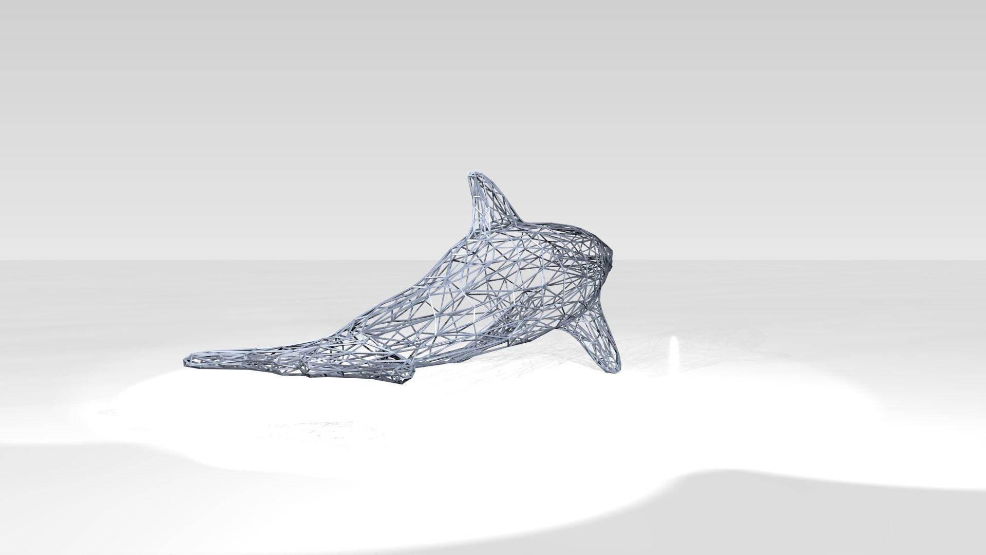 Dolphin Wireframe 3D model | CGTrader
