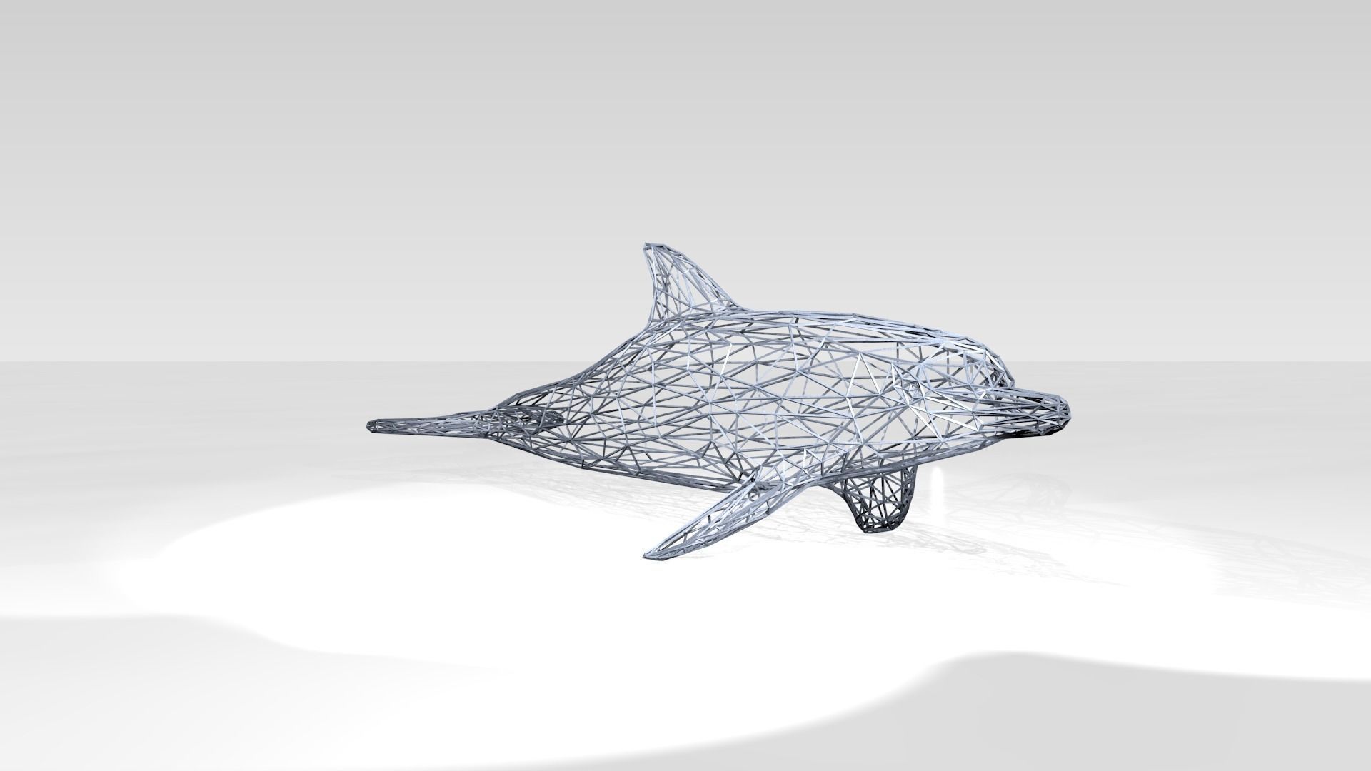 Dolphin Wireframe 3D model | CGTrader
