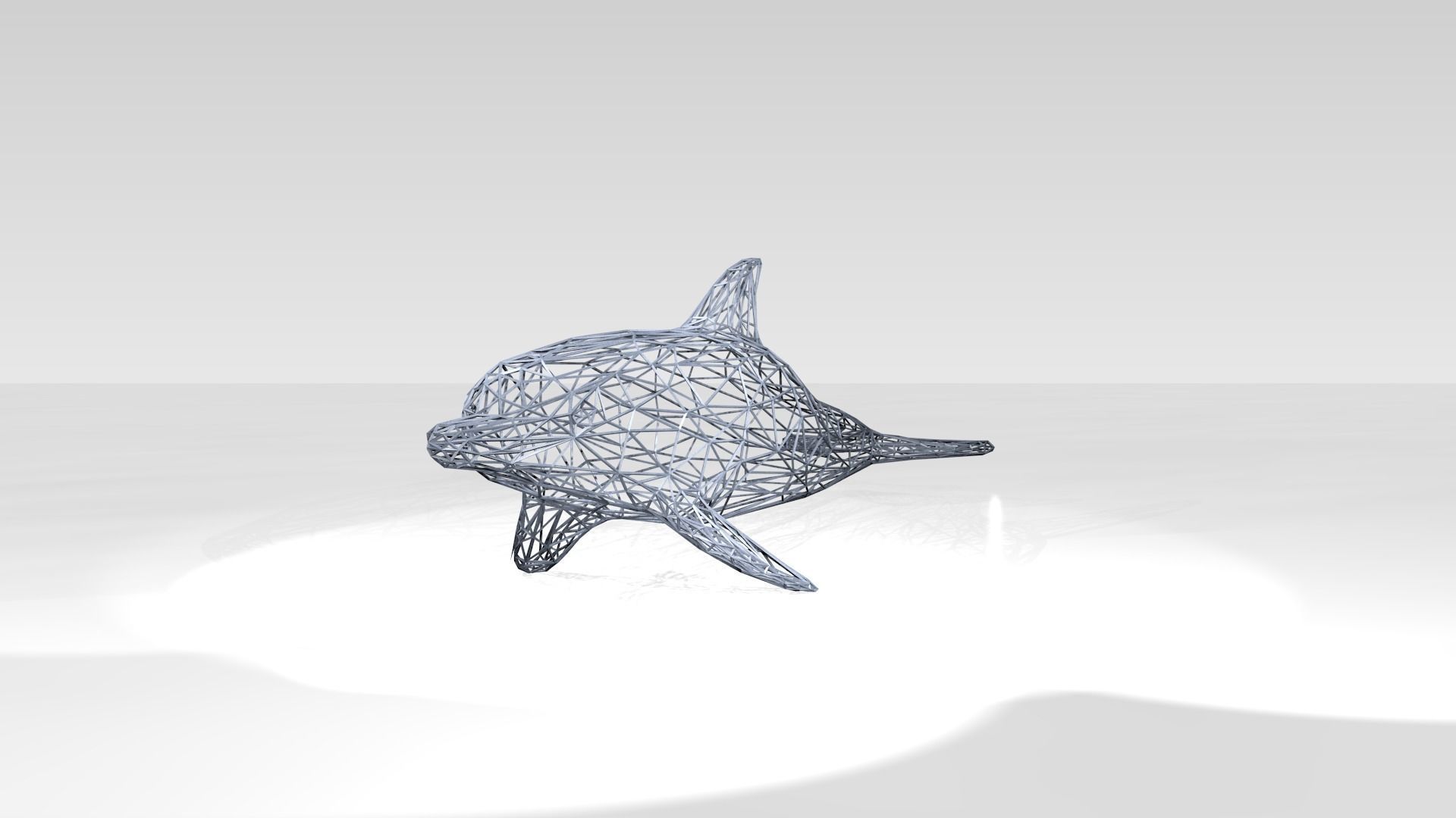 Dolphin Wireframe 3D model | CGTrader