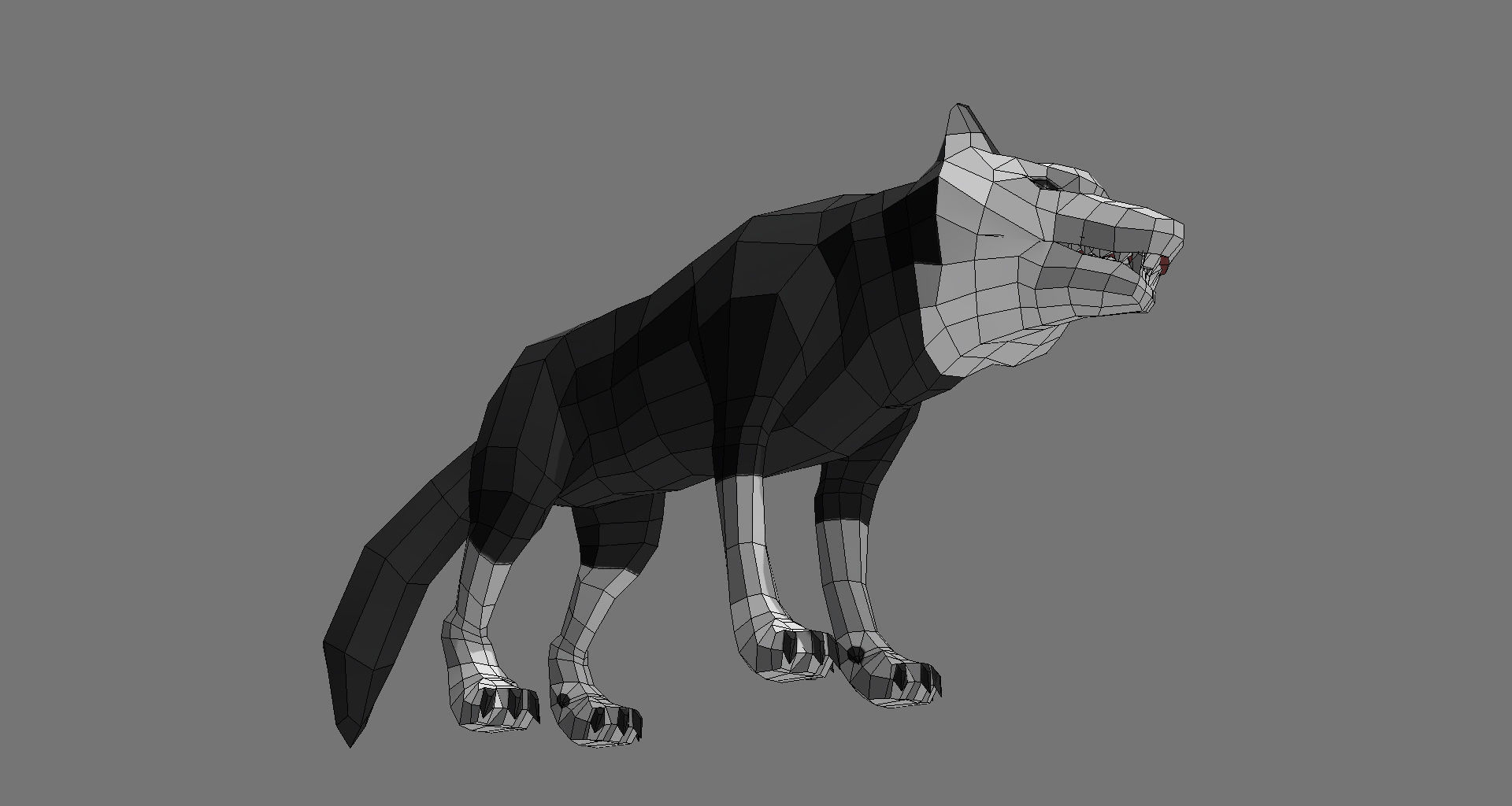 3D model Low Poly Wolf 3D Model - Animated VR / AR / low-poly rigged ...