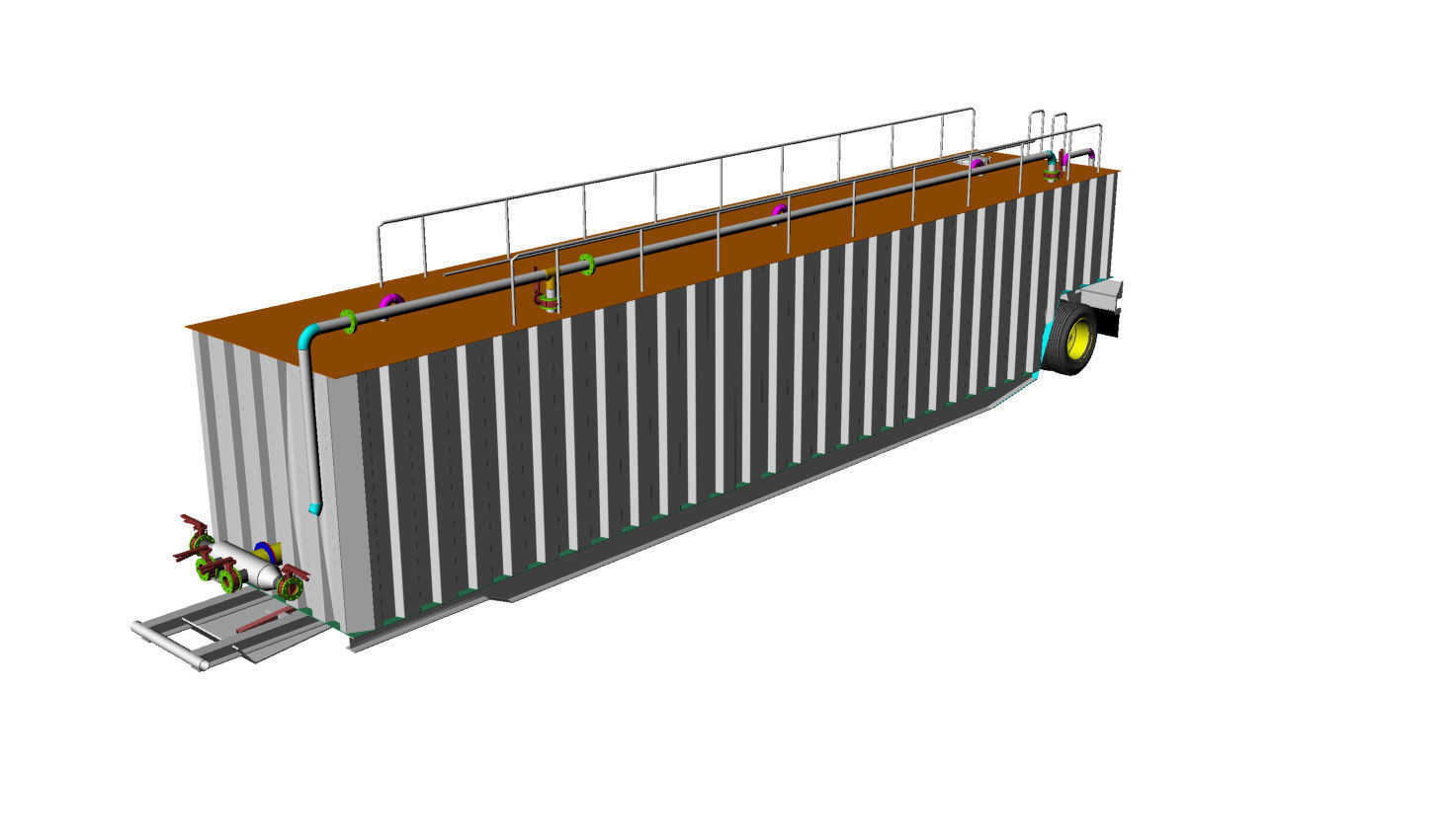 Frac Tank 80m3 free 3D Model - CGTrader.com