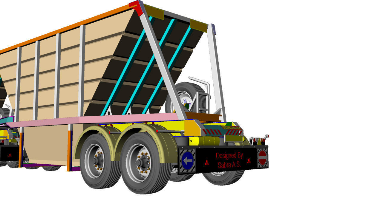 HOPPER TYPE SEMI-TRAILER free 3D Model .stl - CGTrader.com