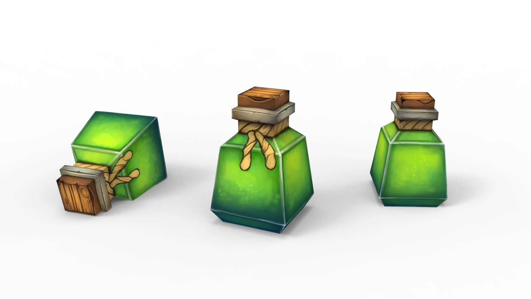 3D model Potion - Poison Low poly game asset VR / AR / low-poly | CGTrader