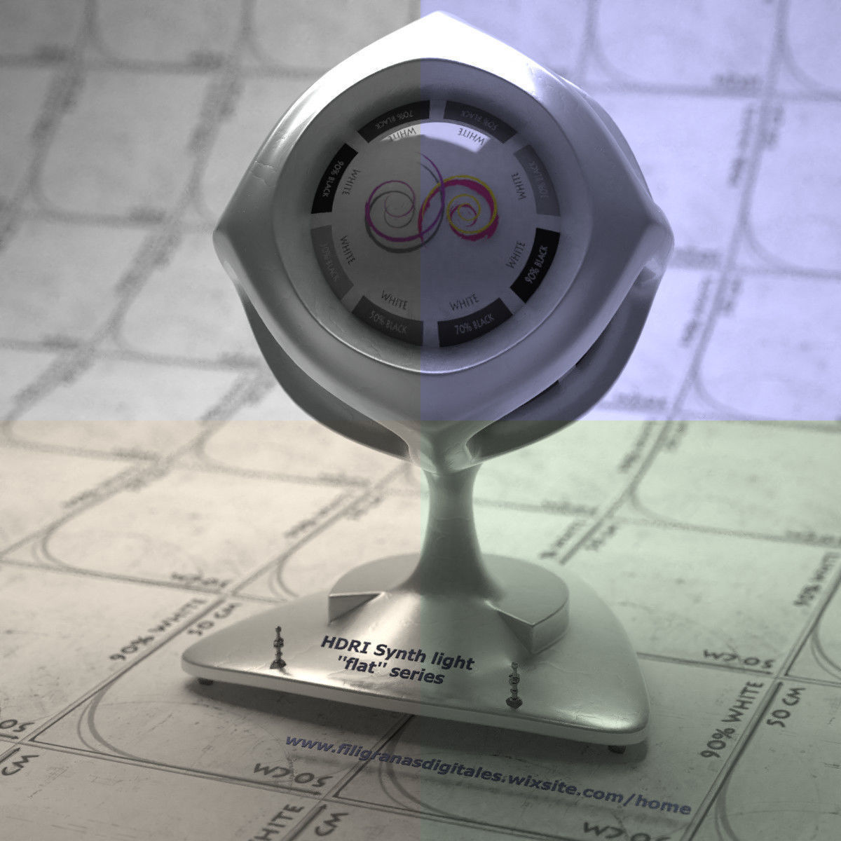 Flat 1x1 Square 4k Synth HDRI Texture | CGTrader