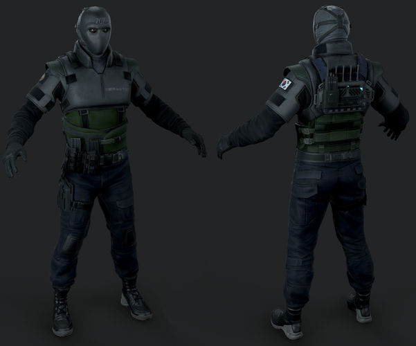 3D model game-ready Rainbow Six Siege Vigil | CGTrader