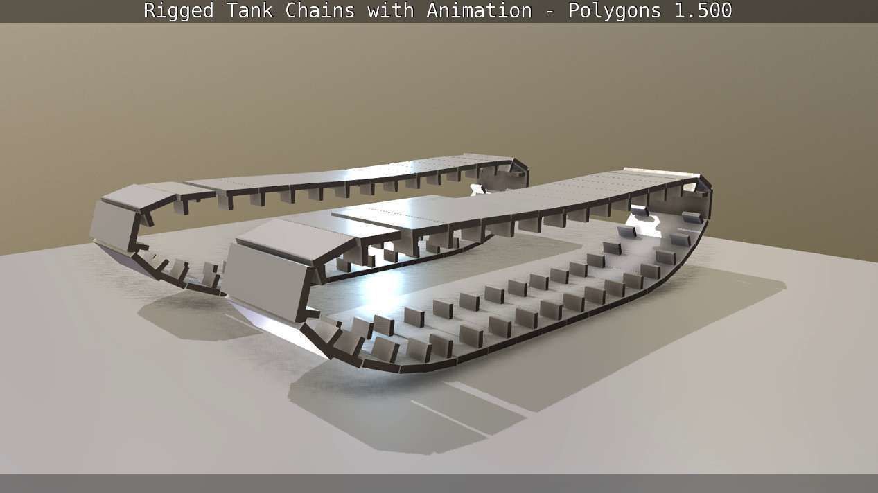 3D model Rigged Tank Chains with Animation - 1 VR / AR / low-poly ...