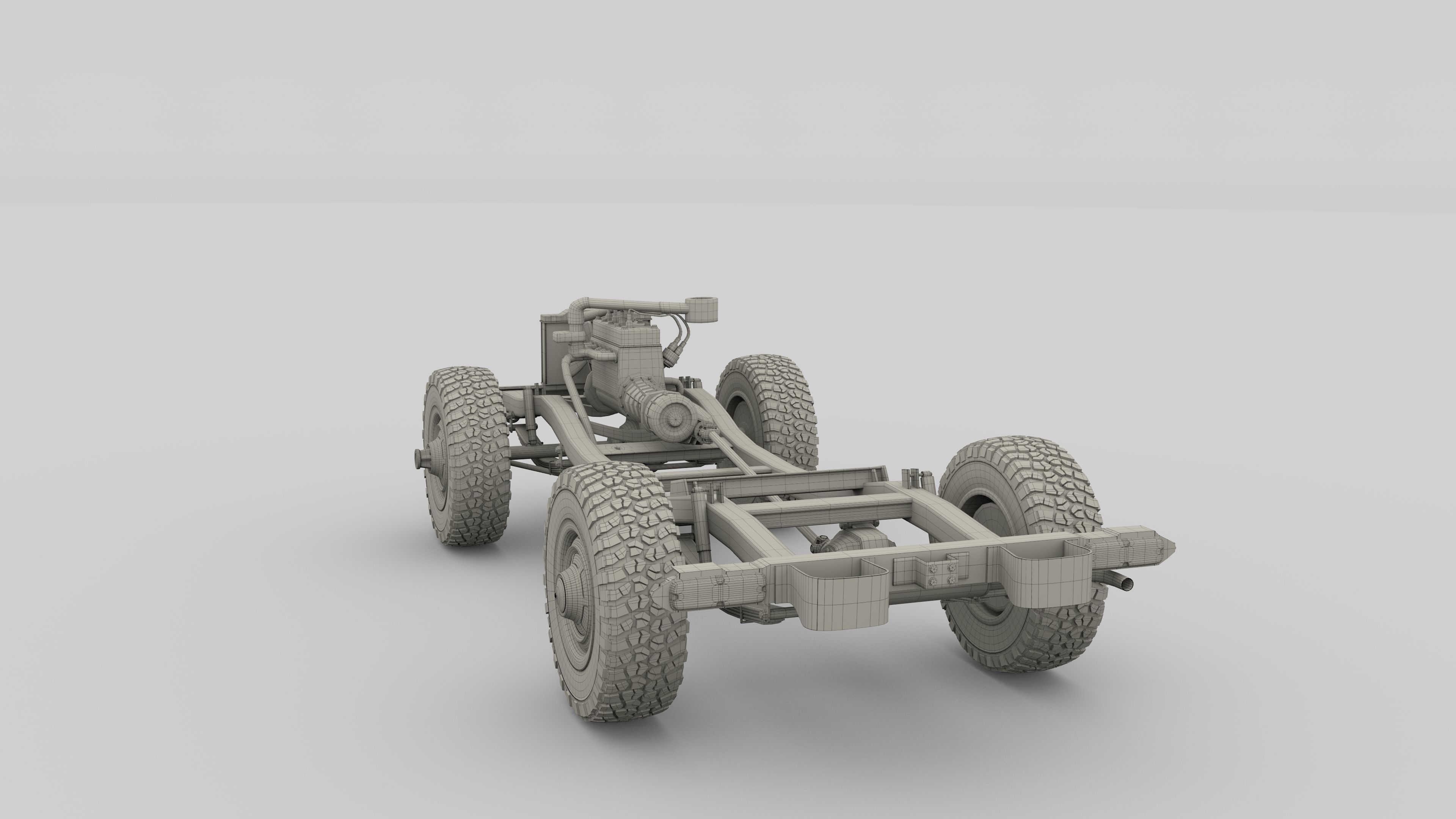 Full Offroad Vehicle Chassis 3D model | CGTrader