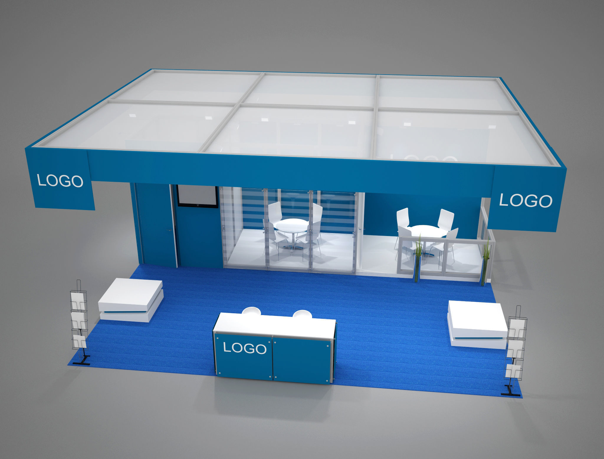Exhibition stand octanorm maxima 8x6 m 3D model | CGTrader