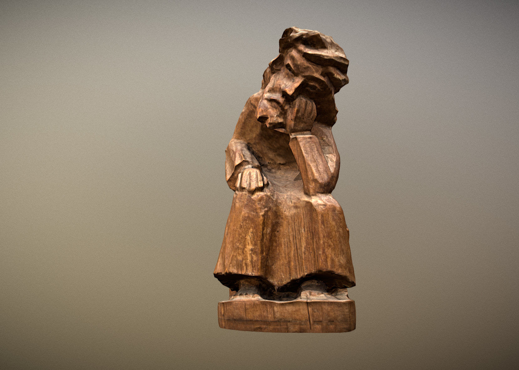 Photorealistic scanned sculpture of Pensive Jesus Christ 3D model ...