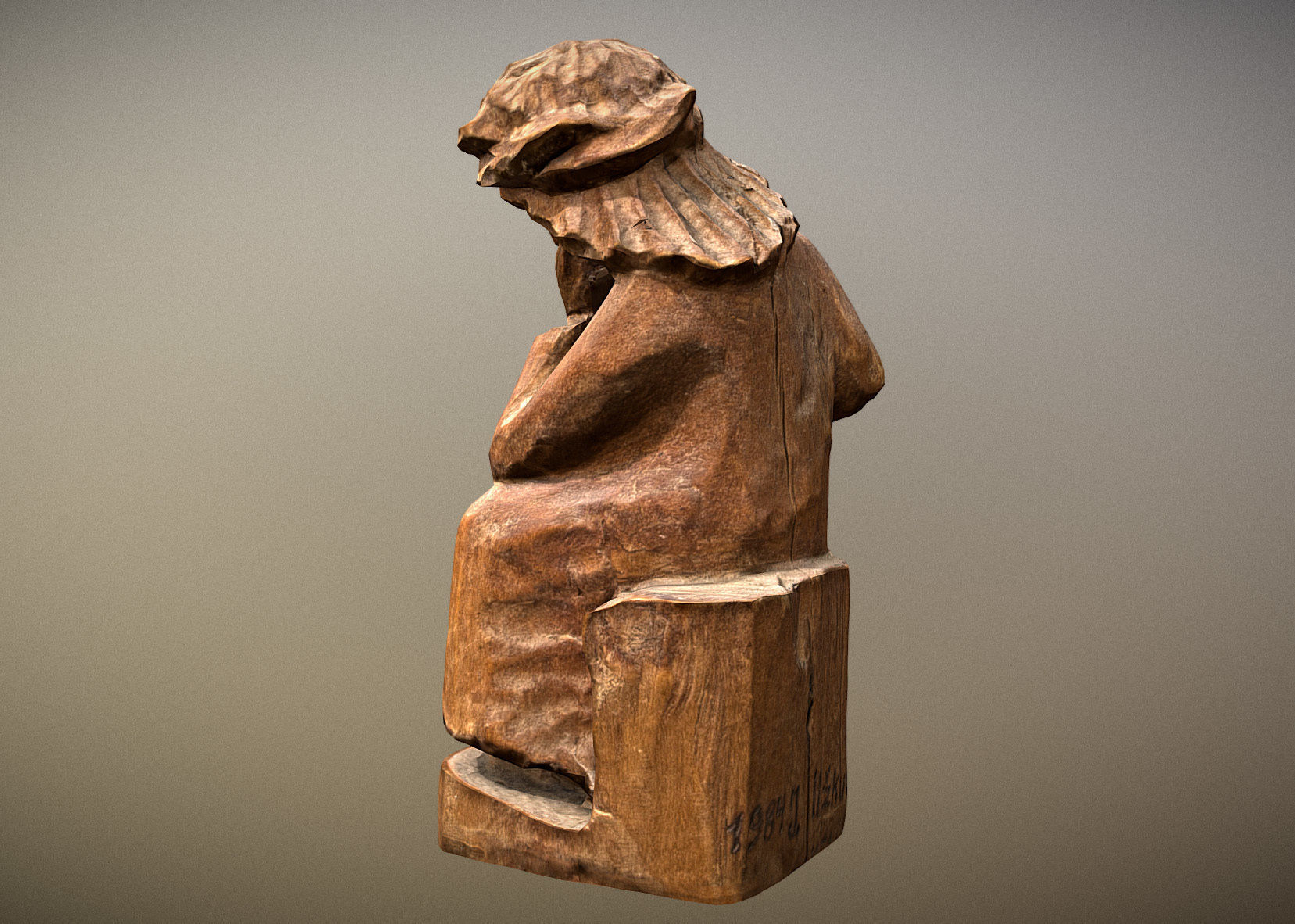 Photorealistic scanned sculpture of Pensive Jesus Christ 3D model ...