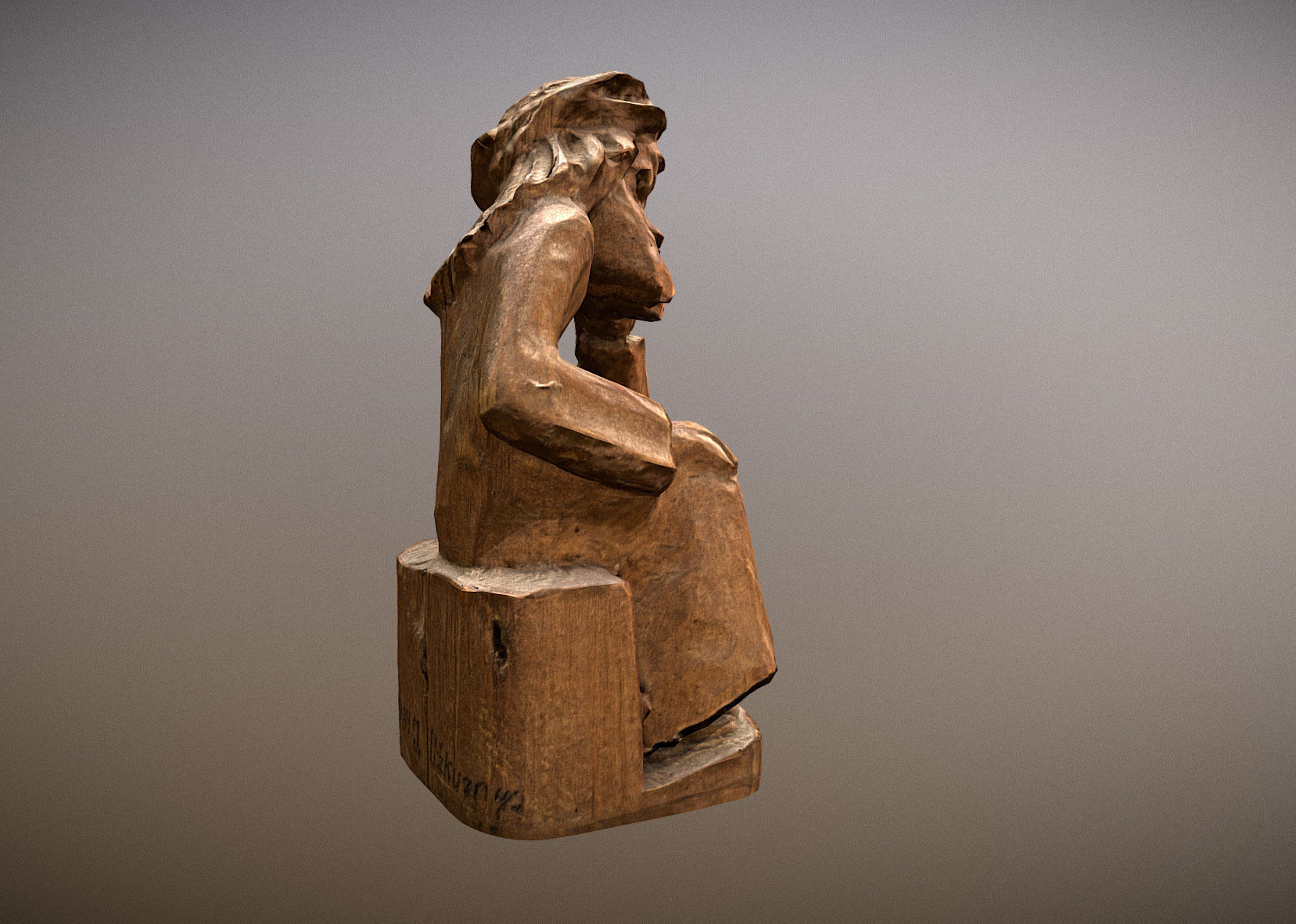 Photorealistic scanned sculpture of Pensive Jesus Christ 3D model ...