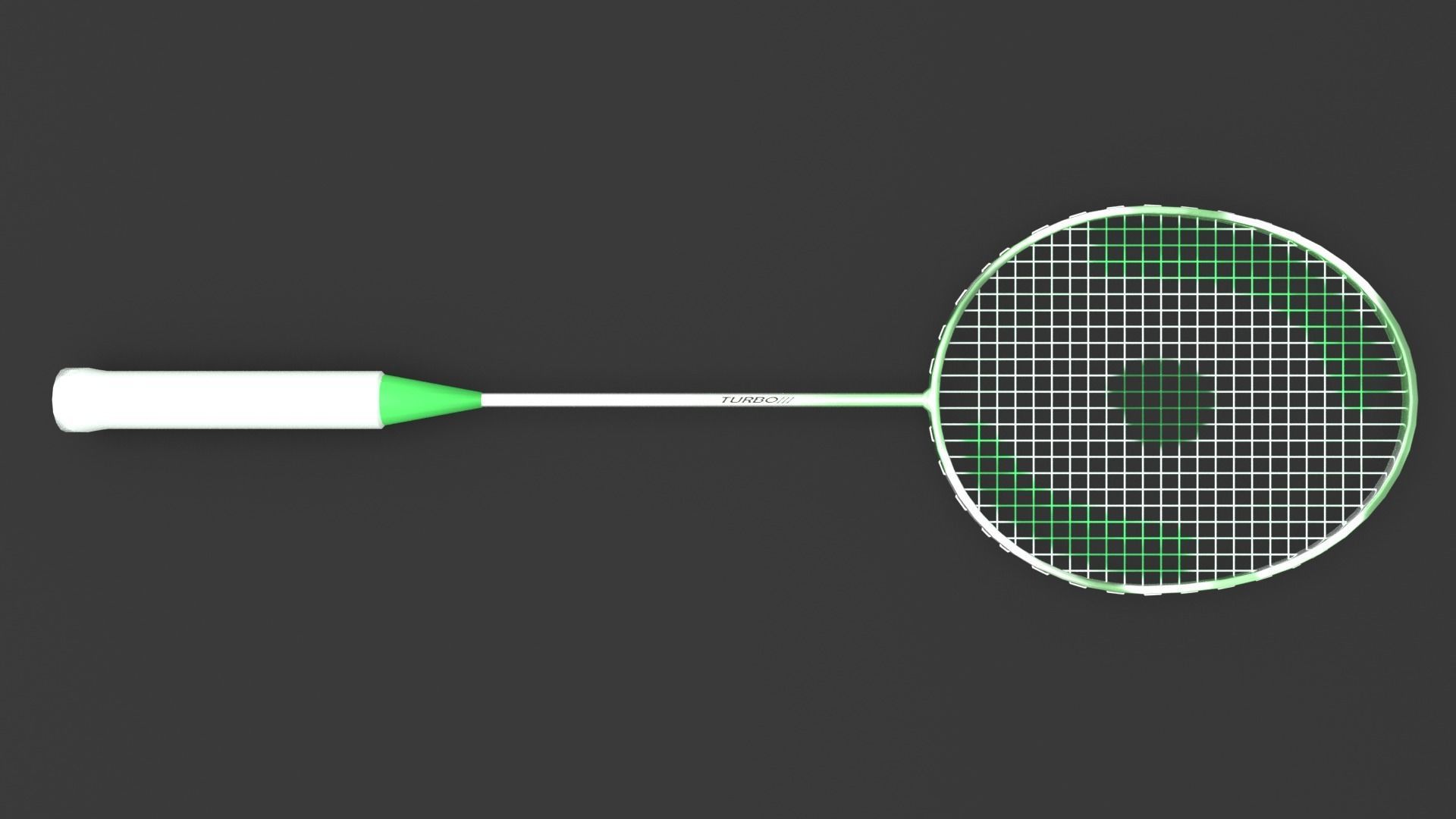 Green Badminton Racket free 3D model | CGTrader