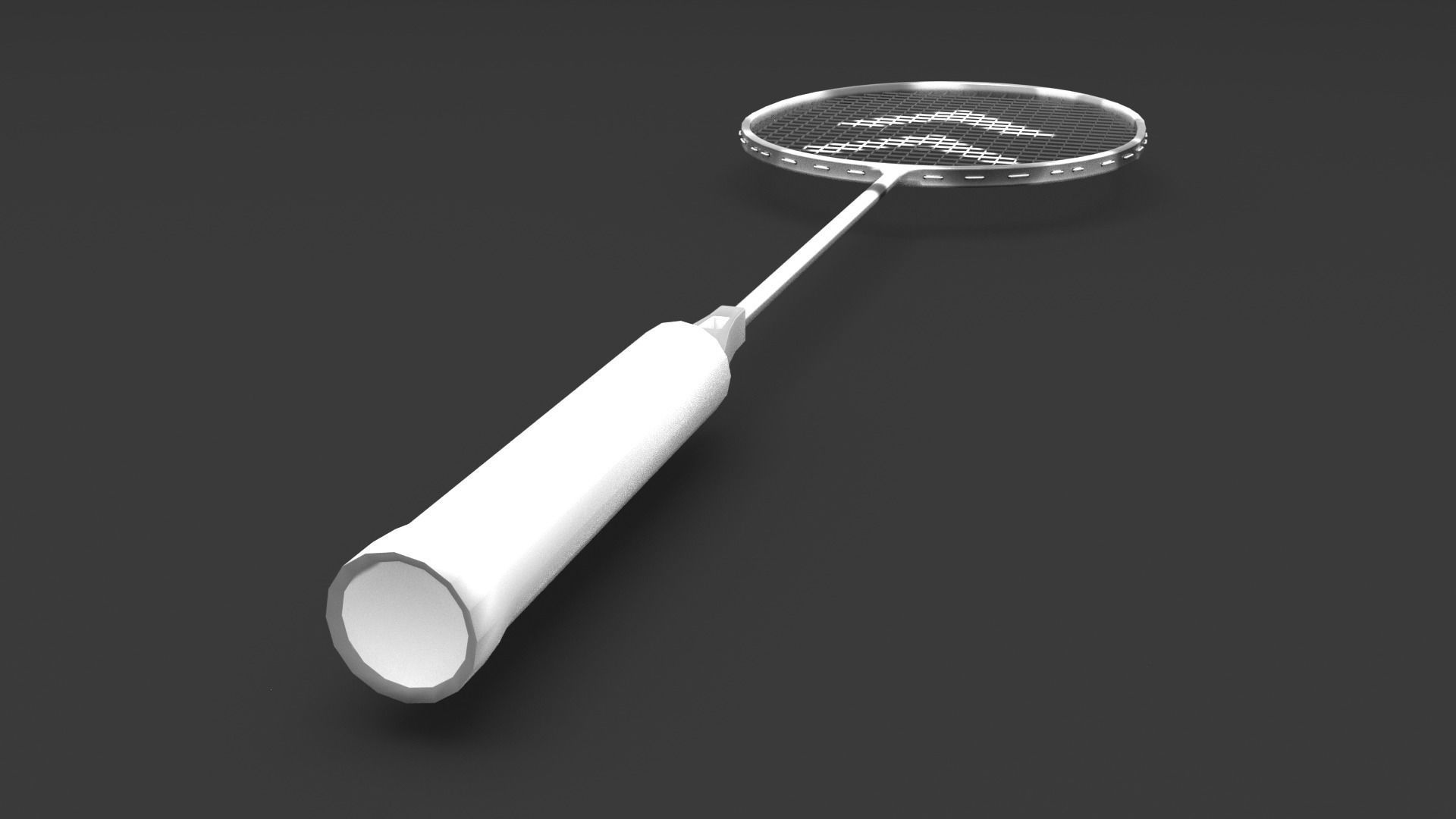 White Badminton Racket free VR / AR / low-poly 3D model | CGTrader