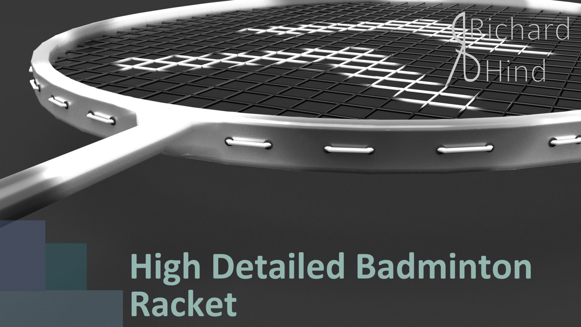 White Badminton Racket free VR / AR / low-poly 3D model | CGTrader