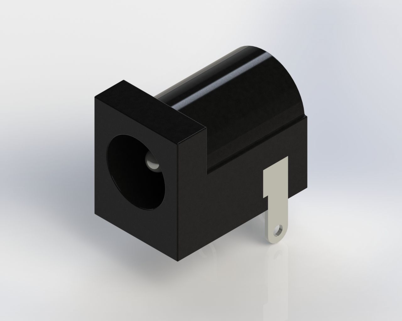 Coaxial power connector 3D model | CGTrader