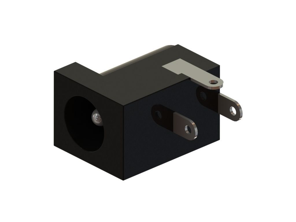 Coaxial power connector 3D model | CGTrader