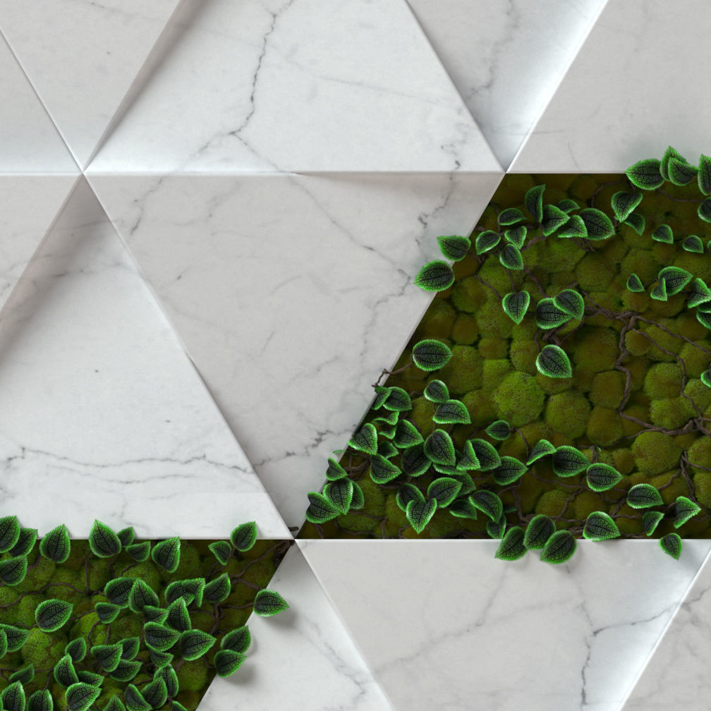 Stone Moss - Seamless wall panel texture Texture | CGTrader