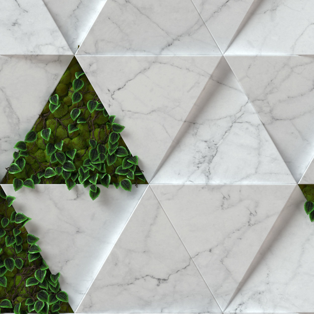 Stone Moss - Seamless wall panel texture Texture | CGTrader