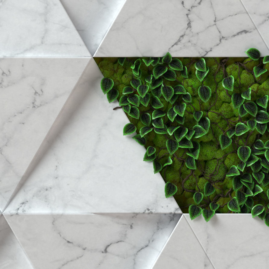 Stone Moss - Seamless wall panel texture Texture | CGTrader