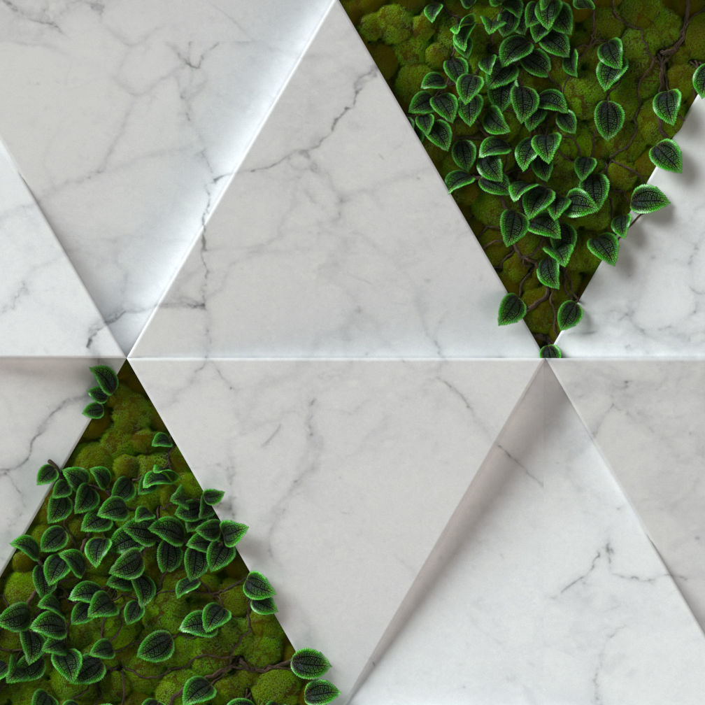 Stone Moss - Seamless wall panel texture Texture | CGTrader