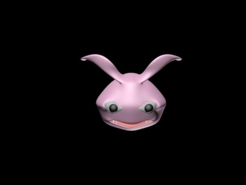 3D model digimon bunny head VR / AR / low-poly | CGTrader