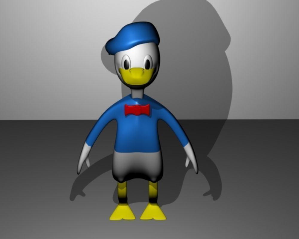 donald duck with shadow free VR / AR / low-poly 3D model | CGTrader