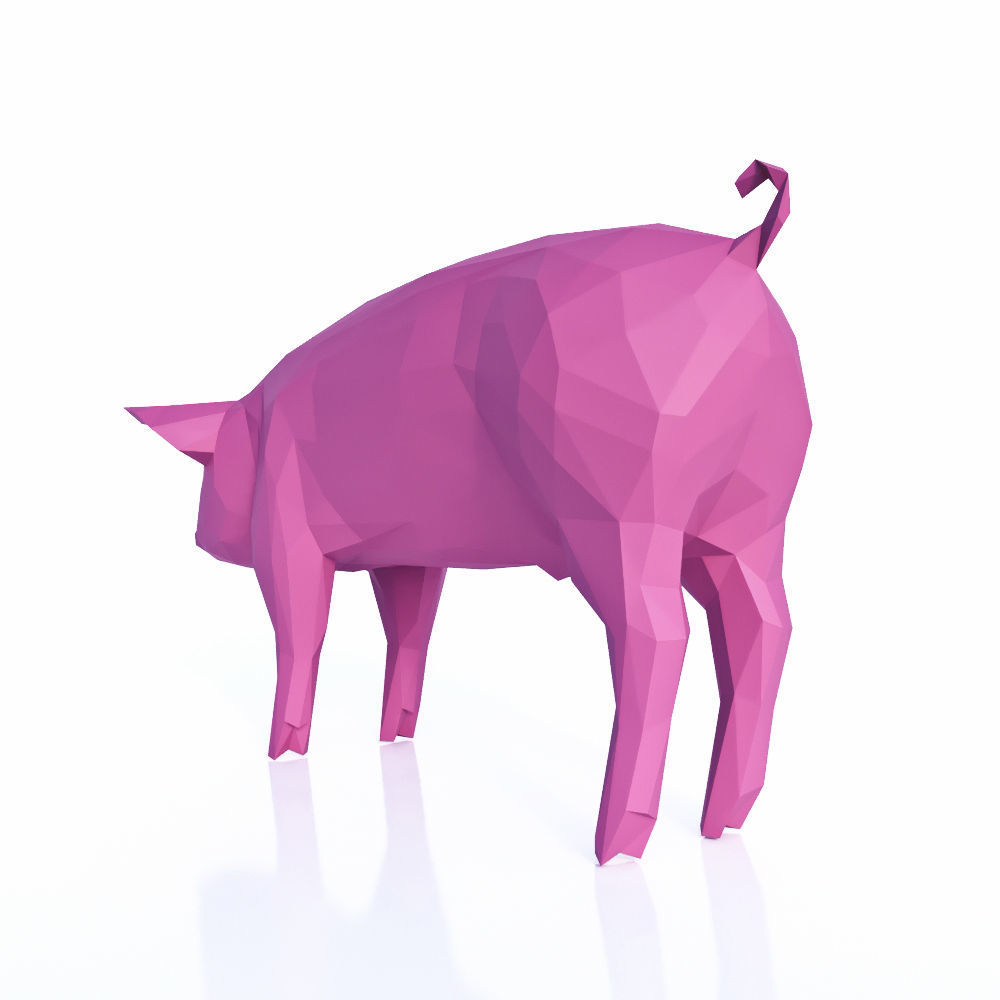 3D model Pig Low Poly v2 VR / AR / low-poly | CGTrader