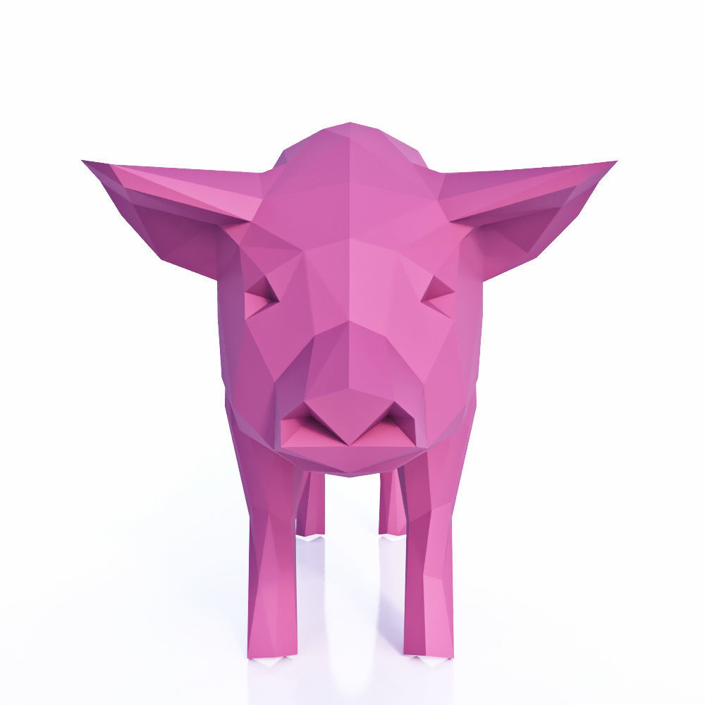 3D model Pig Low Poly v2 VR / AR / low-poly | CGTrader