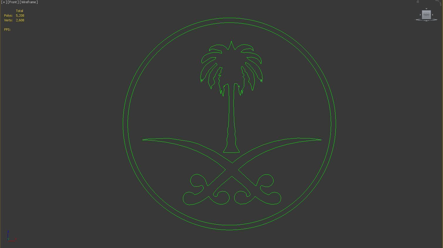 Kingdom of Saudi Arabia KSA Logo 3D model | CGTrader