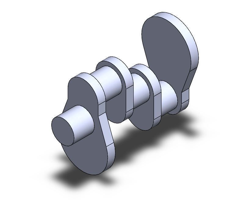 Crank metal crankshaft 3D model | CGTrader