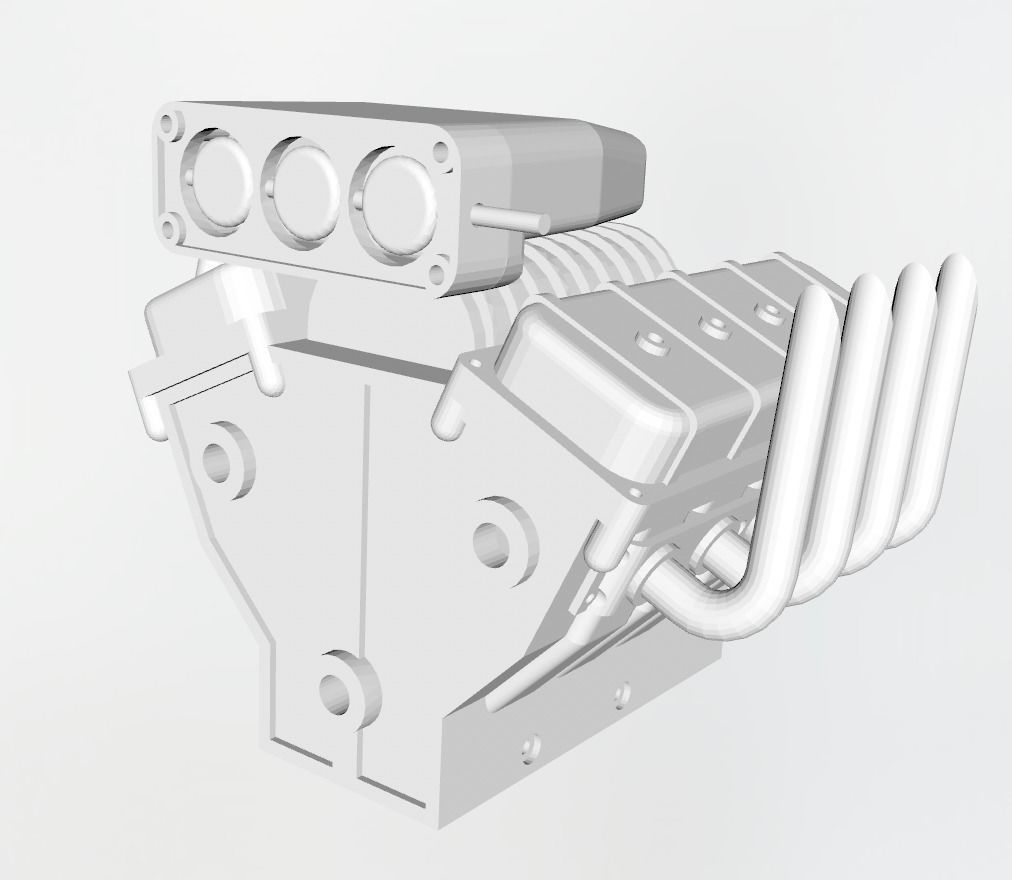 V8 engine 3D model 3D printable | CGTrader