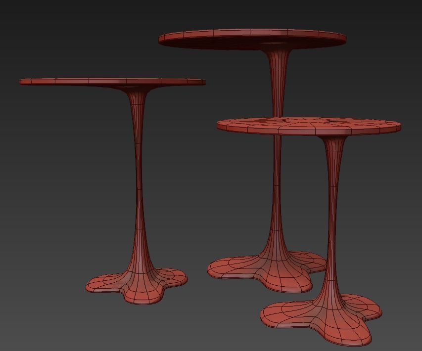 Fluid table painted table contemporary liquid table desk free 3D model ...