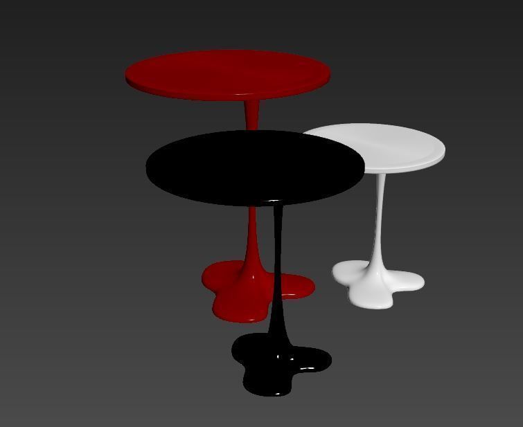 Fluid table painted table contemporary liquid table desk free 3D model ...