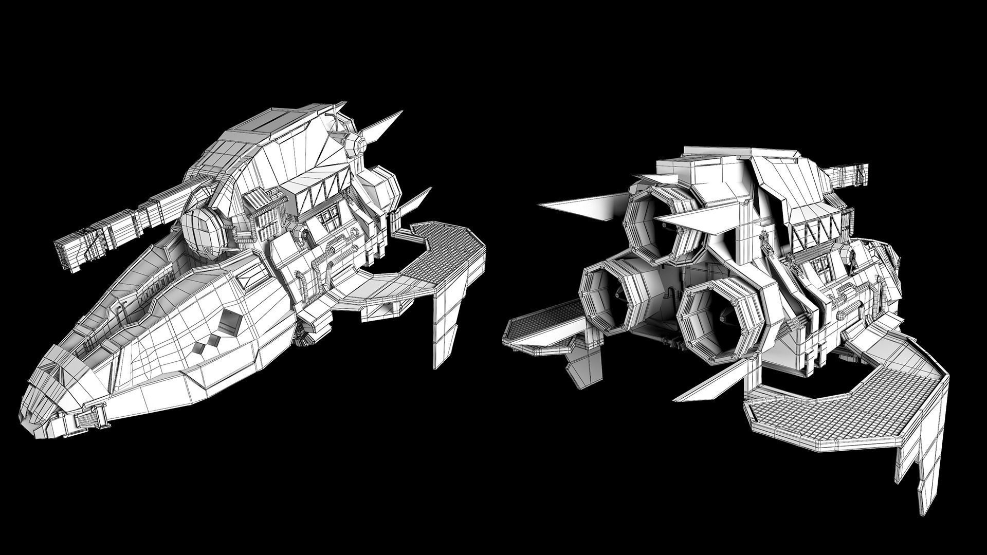 Space Fighter free VR / AR / low-poly 3D model | CGTrader