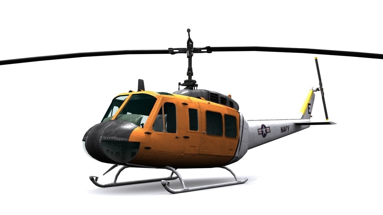 3D model Rescue helicopter uh 1 VR / AR / low-poly | CGTrader