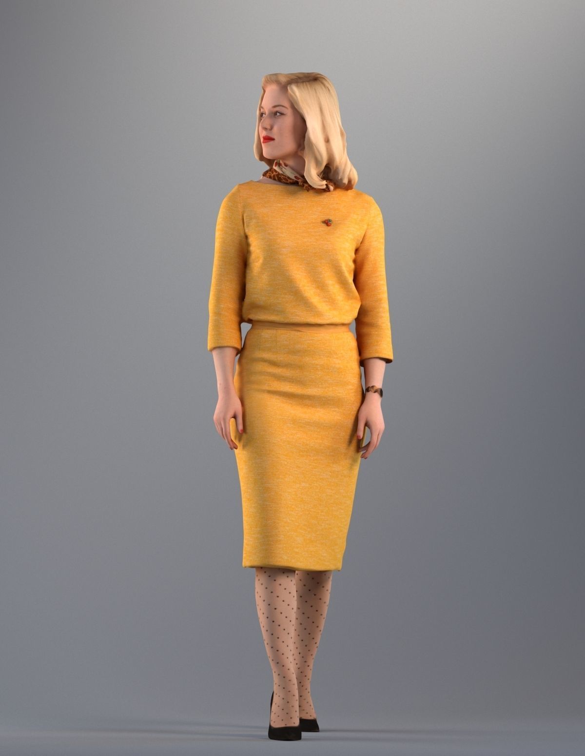 Set of walking 3D low poly women 3D model | CGTrader