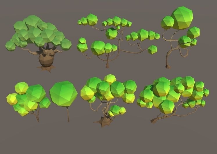 3D model LowPoly Alien Plants Pack VR / AR / low-poly | CGTrader