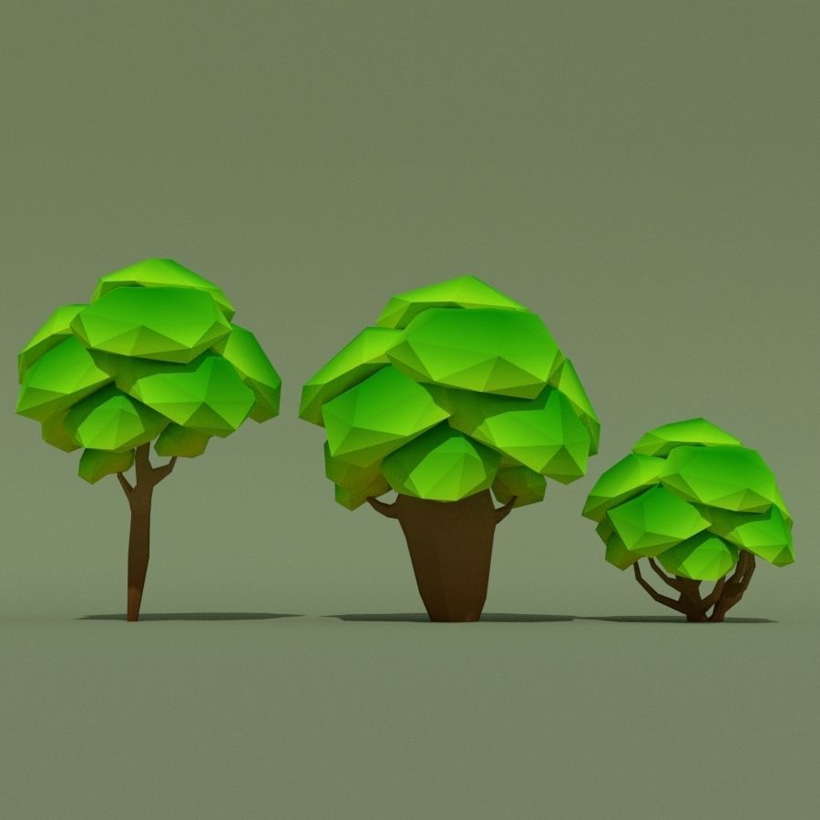 3D model LowPoly Alien Plants Pack VR / AR / low-poly | CGTrader