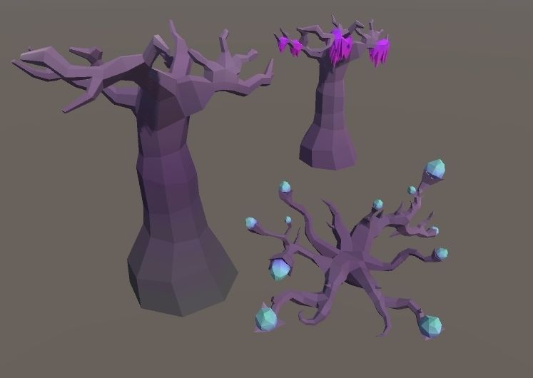3D model LowPoly Alien Plants Pack VR / AR / low-poly | CGTrader