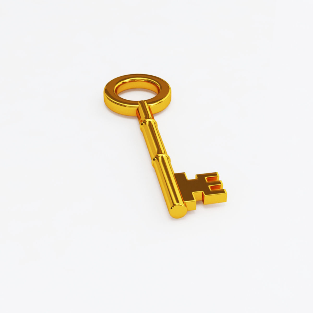 Gold key business 3D model | CGTrader