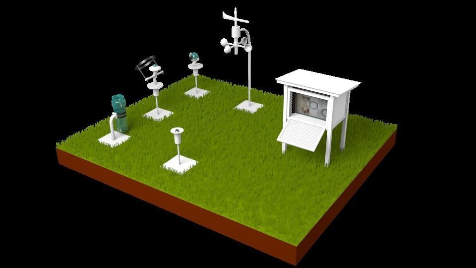 Weather Station - Estacion meteorologica 3D model | CGTrader