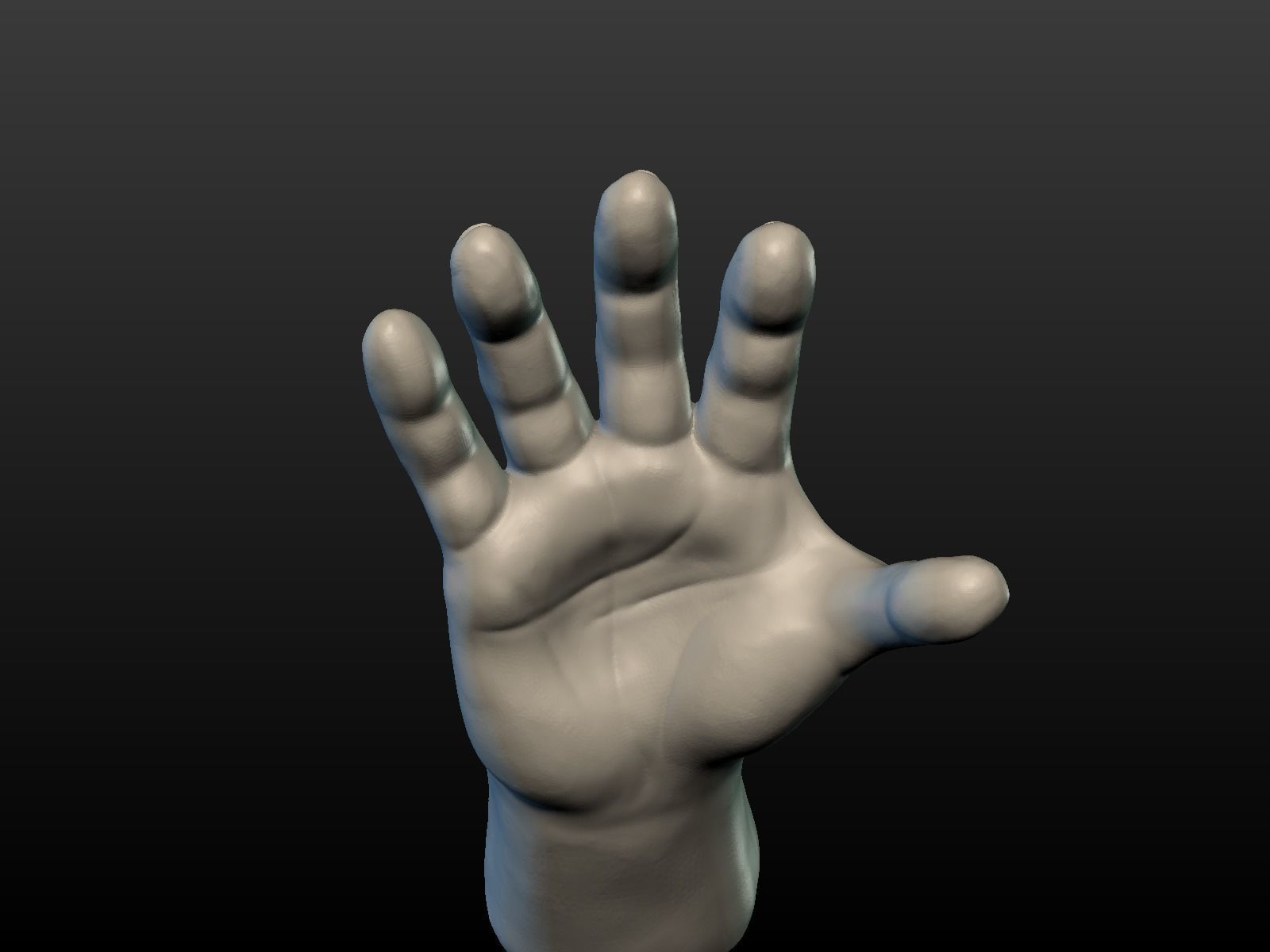 High Poly Hand 3D model 3D printable | CGTrader