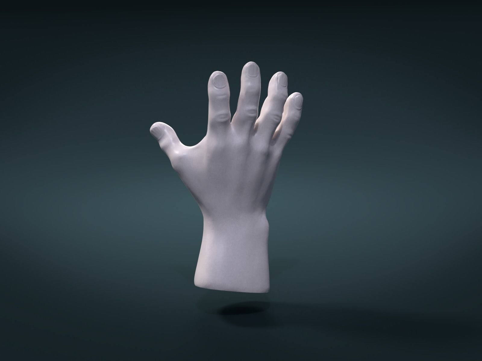 High Poly Hand 3D model 3D printable | CGTrader