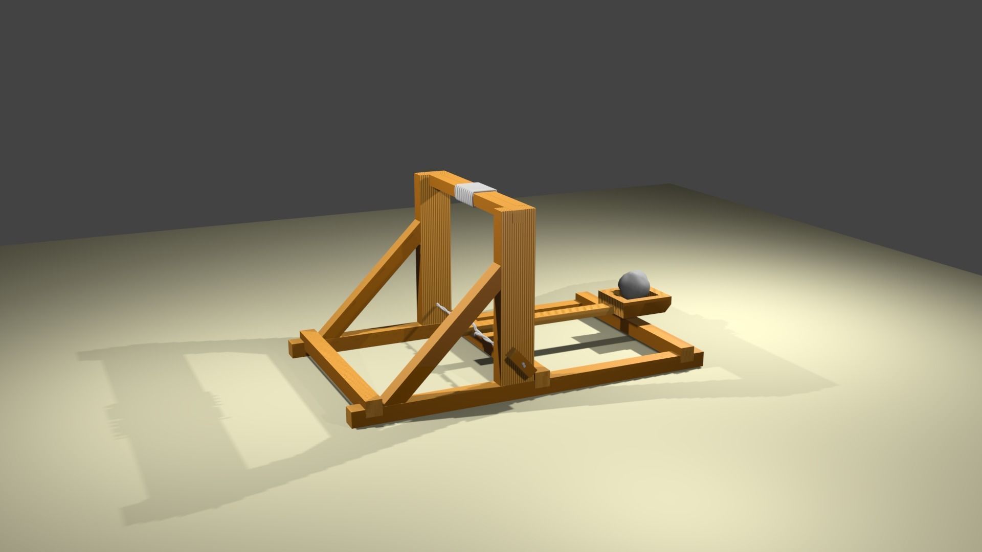 3D model Torsion catapult - Catapulta de torsion VR / AR / low-poly ...