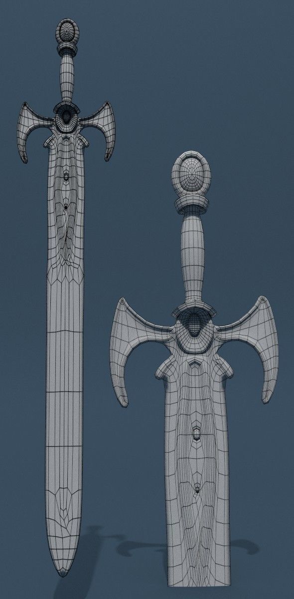 Sword Base Mesh C free VR / AR / low-poly 3D model | CGTrader