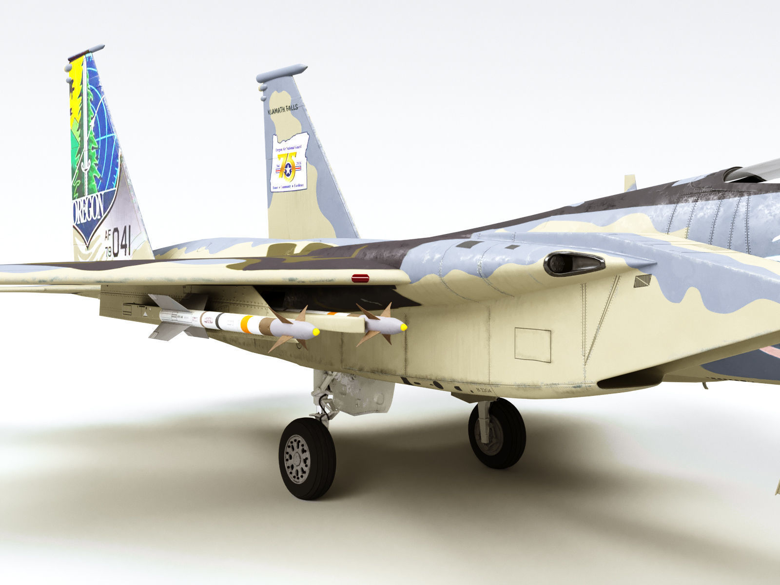 McDonnell Douglas F-15C Eagle Oregon Ang 75th Anniversary 3D model ...
