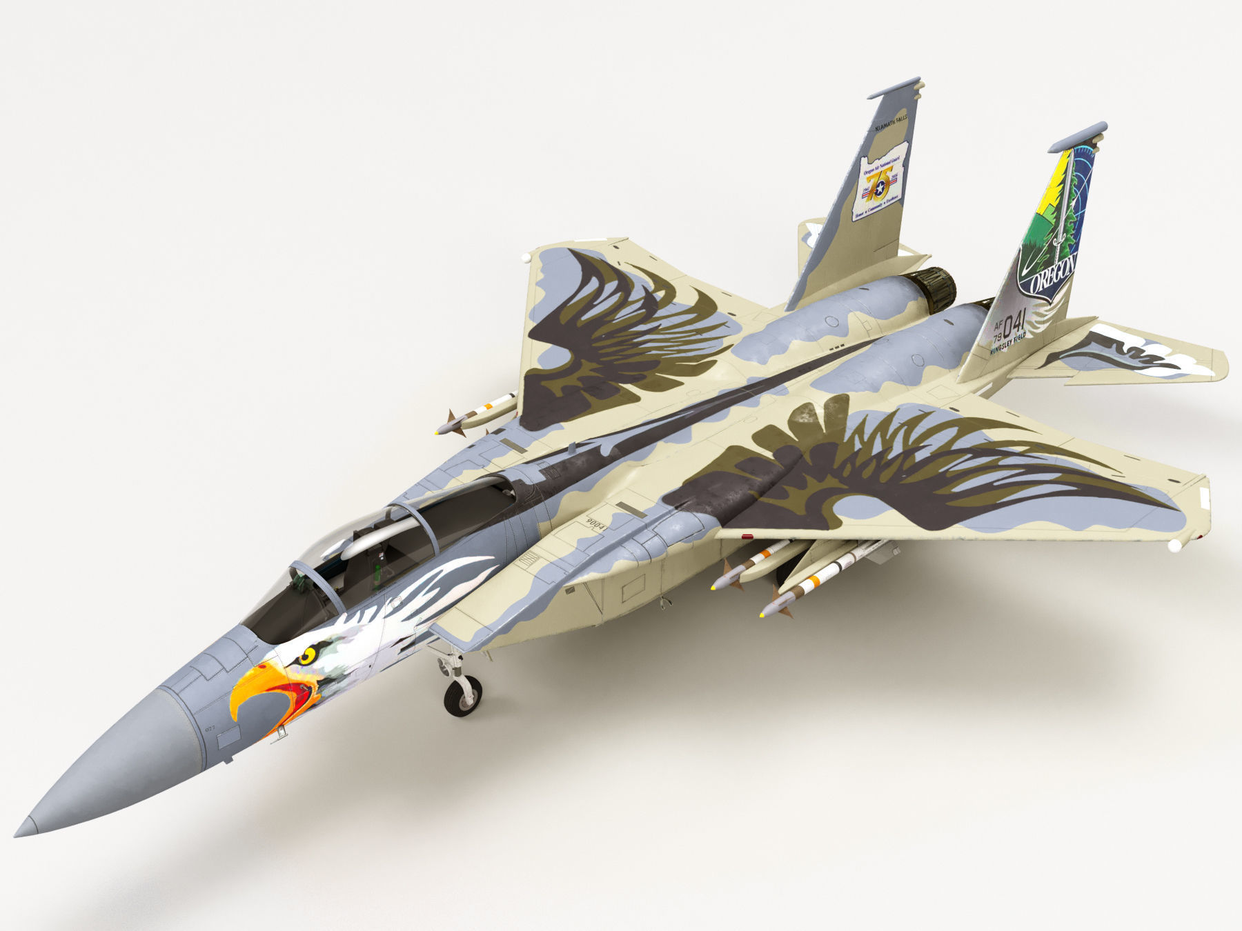 McDonnell Douglas F-15C Eagle Oregon Ang 75th Anniversary 3D model ...